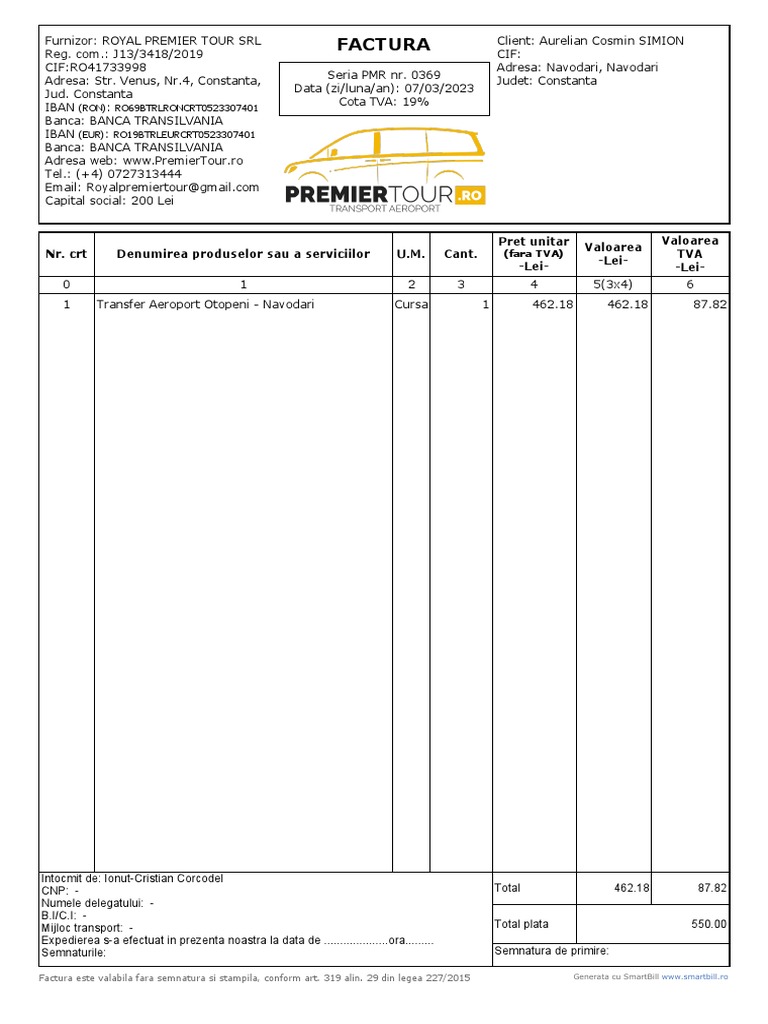 Factura PMR - 0369 | PDF