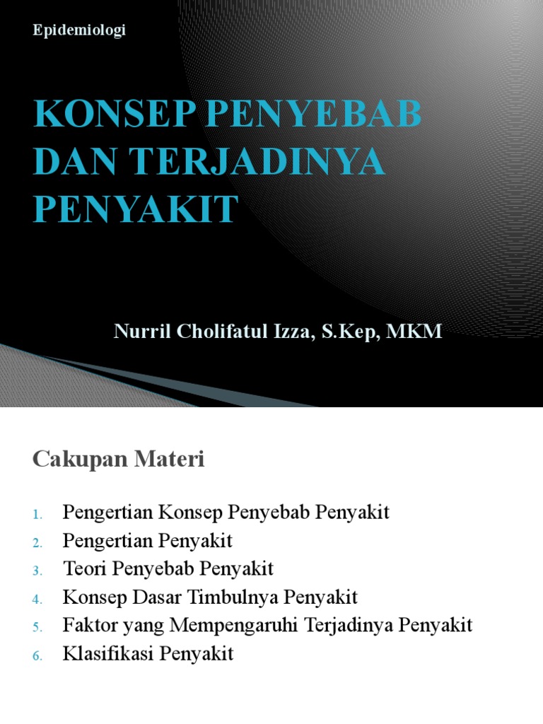 Pert 2 - Konsep Terjadinya Penyakit | PDF | Pengembangan Diri
