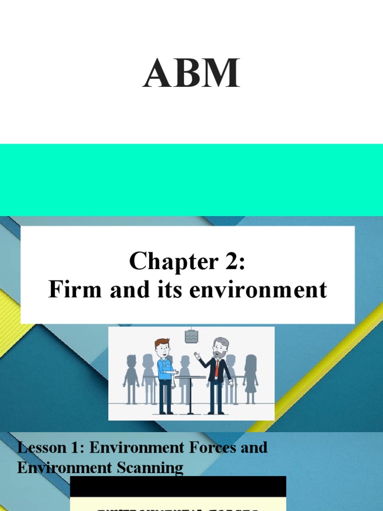 ABM - Lesson 2 - Firm and Its Environment | PDF