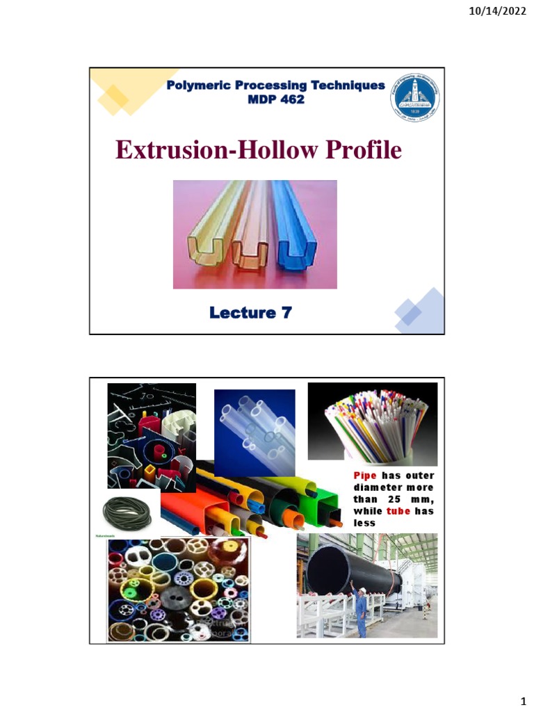 Lecture 7-Extrusion-Hollow Profile | PDF | Home & Garden | Computers