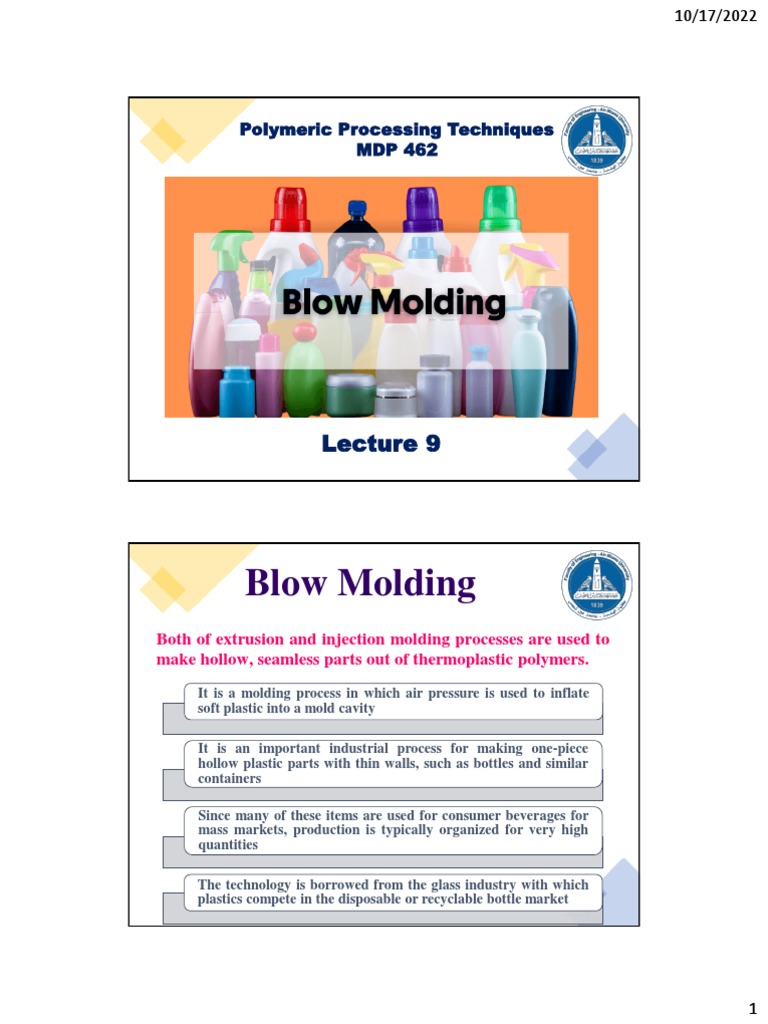Lecture 9-Blow Molding PDF | PDF | Organic Polymers | Secondary Sector ...