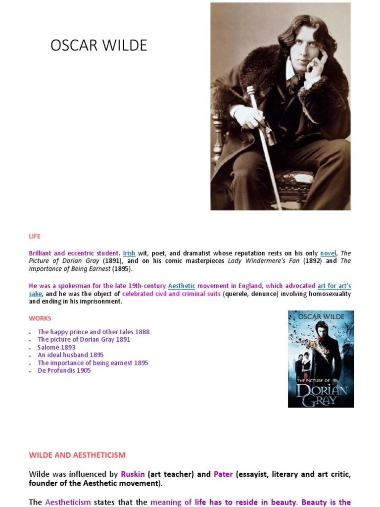 Dorian Gray: Aestheticism and Morality | PDF | The Picture Of Dorian ...