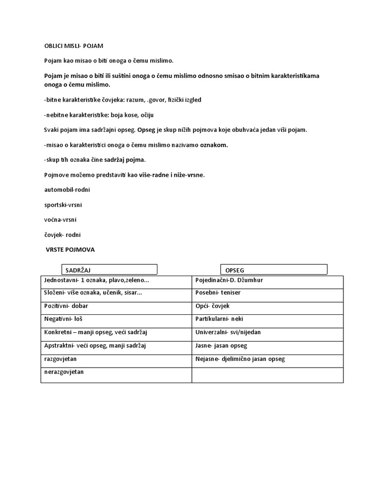 Pojam - Logika | PDF