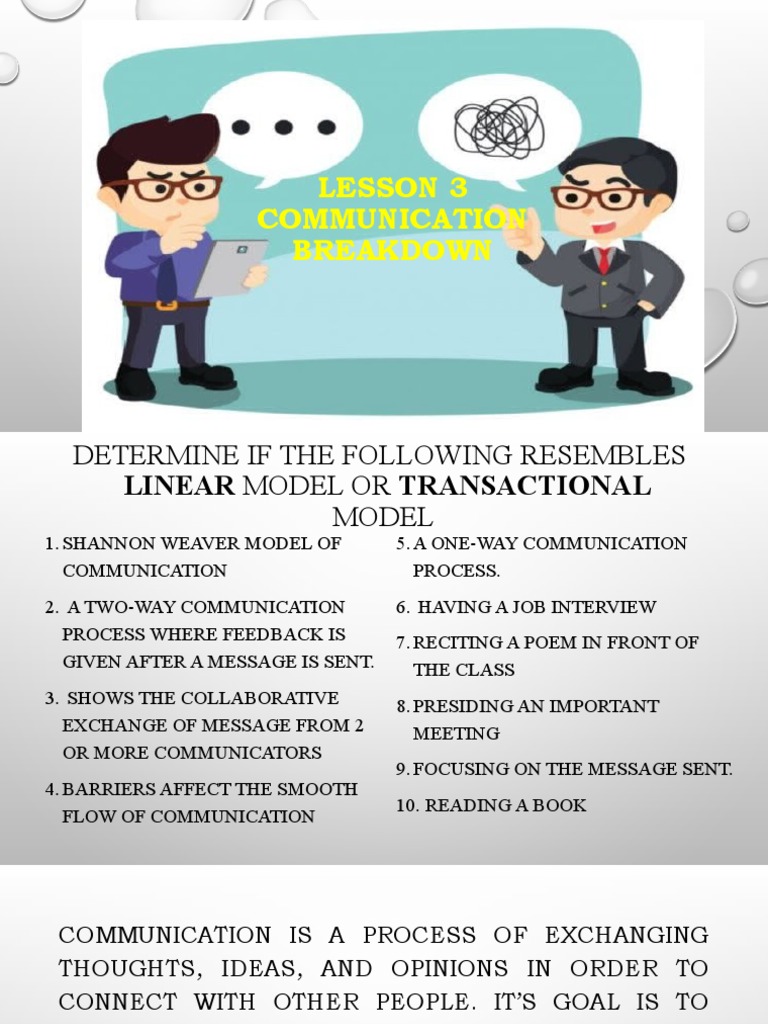 Lesson 3 Communication Breakdown | PDF | Communication | Linguistics
