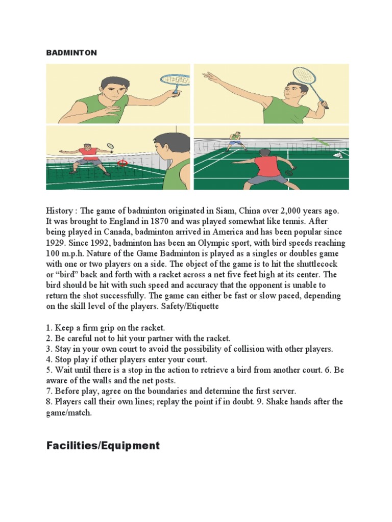 BADMINTON | PDF | Ball Games | Games Of Physical Skill