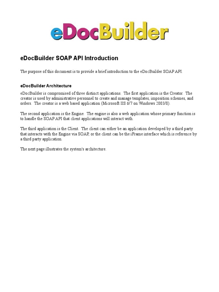 eDocBuilder SOAP Introduction | Download Free PDF | World Wide Web ...