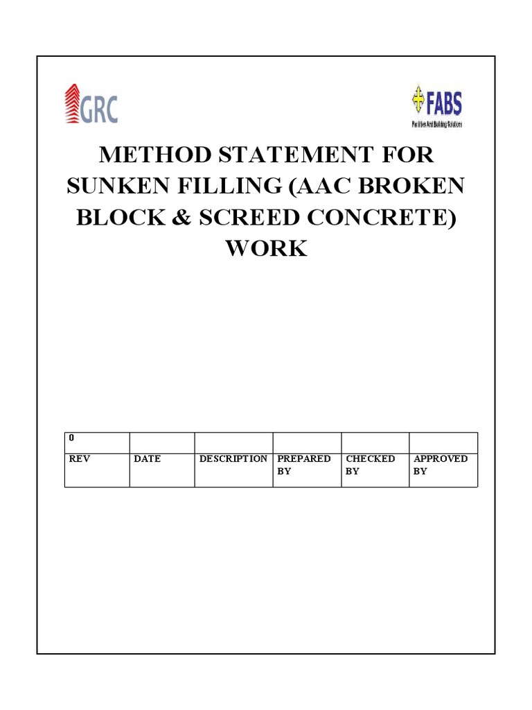 Sunken Filling | PDF | Concrete | Cement