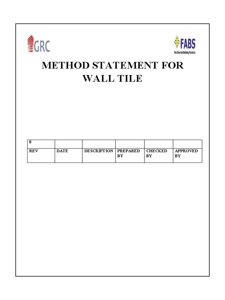 Wall Tiles Methodology | PDF | Tile | Plumbing