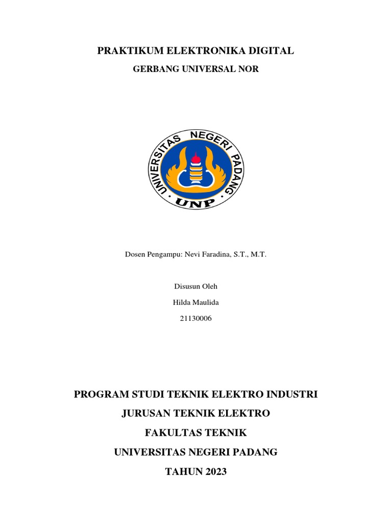 21130006 Hilda Maulida JOB 4 gerbang NOR | PDF