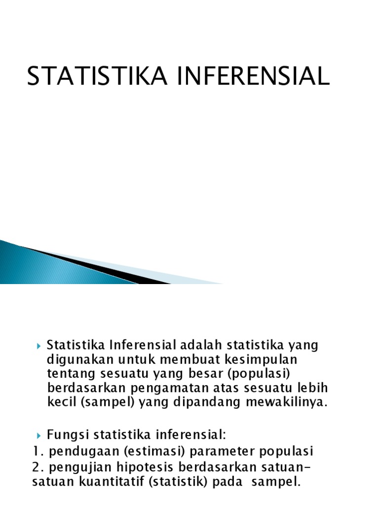 Statistik Inferensial Dan Pengujian Hipotesis - Pertemuan 4 | PDF