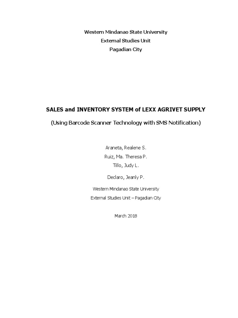 Agrivet Sales & Inventory System | PDF