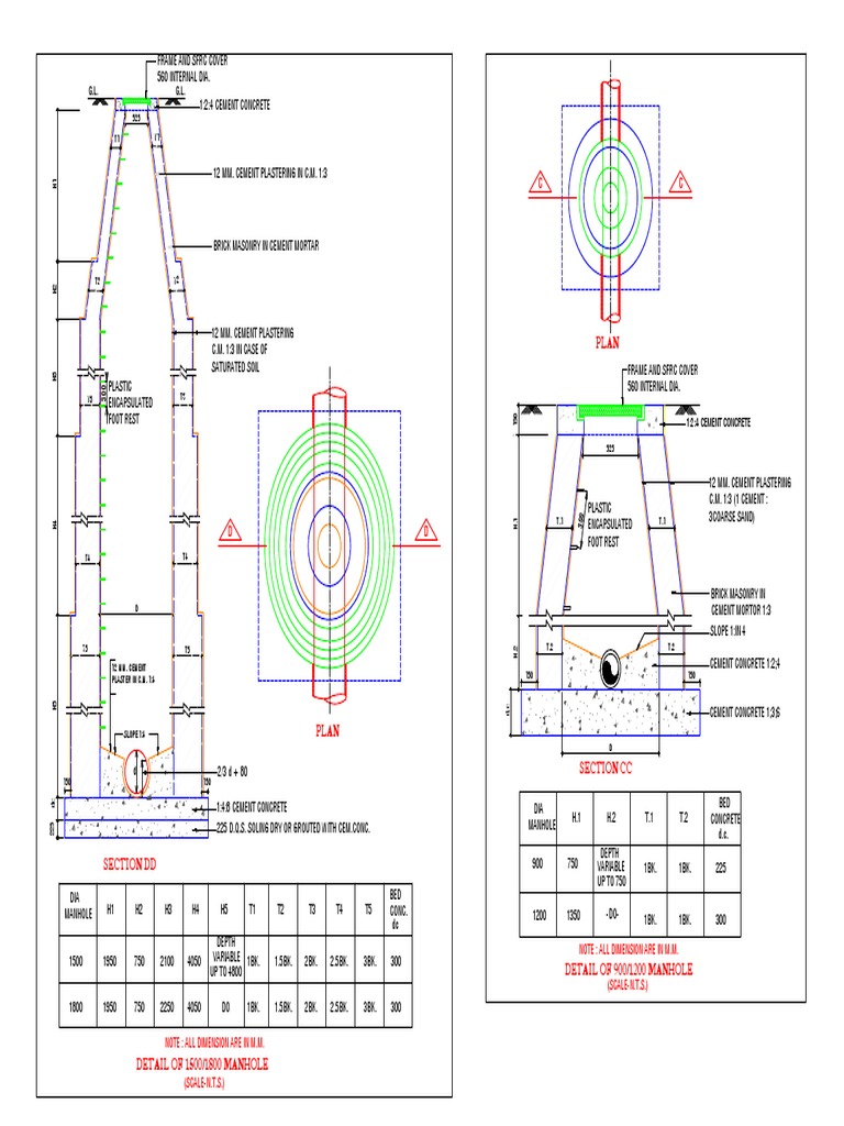 Frame and SFRC Cover Design for 560mm Diameter Manhole | PDF ...