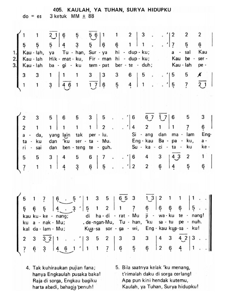 Kaulah Ya Tuhan Surya Hidupku Pdf