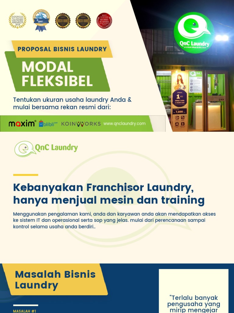 Proposal Kemitraan QNC Laundry FV PDF | PDF