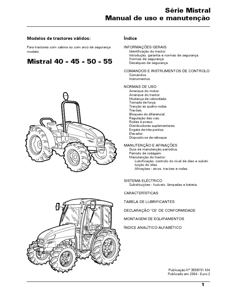 Manual de uso e manutenção Série Mistral Mistral 40 - 45 ... - Montana ...