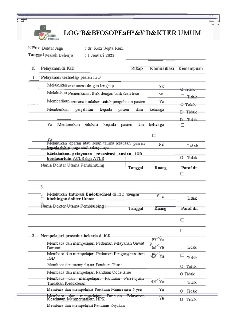 Log Book Supervisi Dokter Igd | PDF | Pengembangan Diri | Kesehatan Holistik