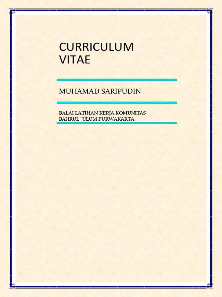 CV Muhamad Saripudin | PDF