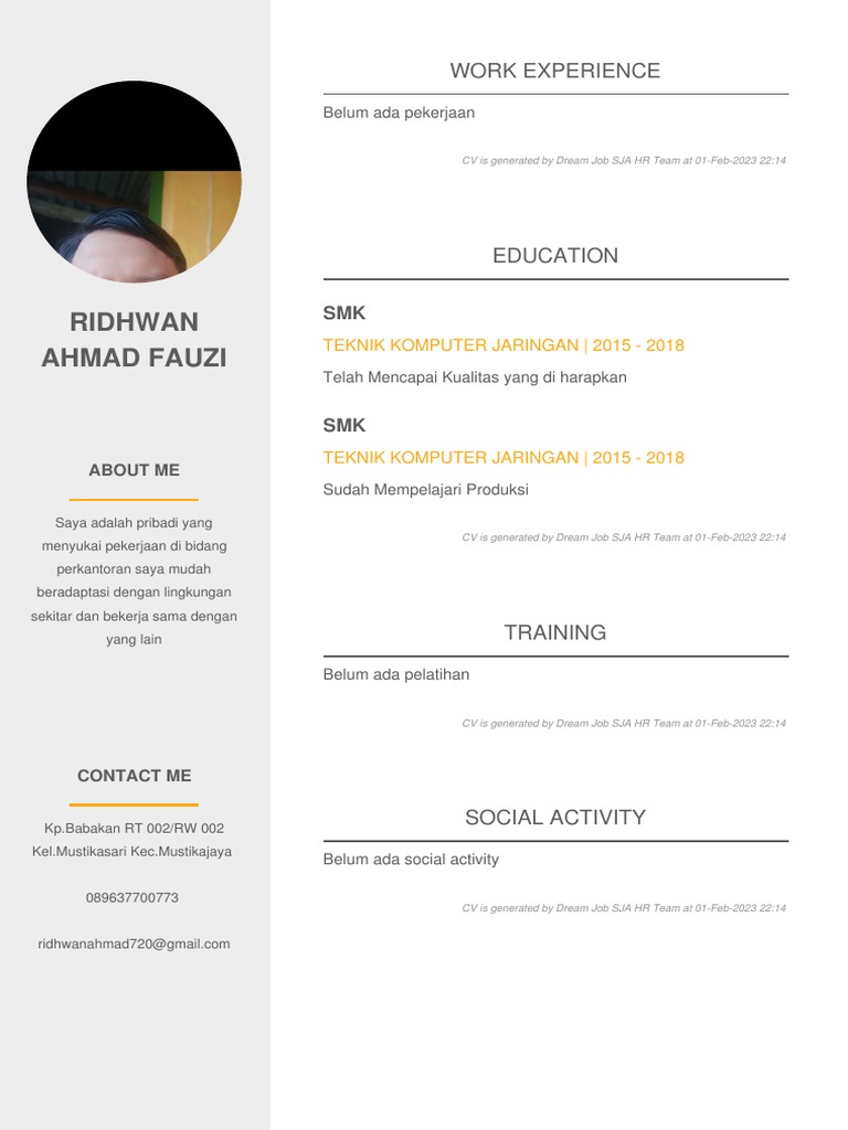 CV - Ridhwan Ahmad Fauzi PDF | PDF