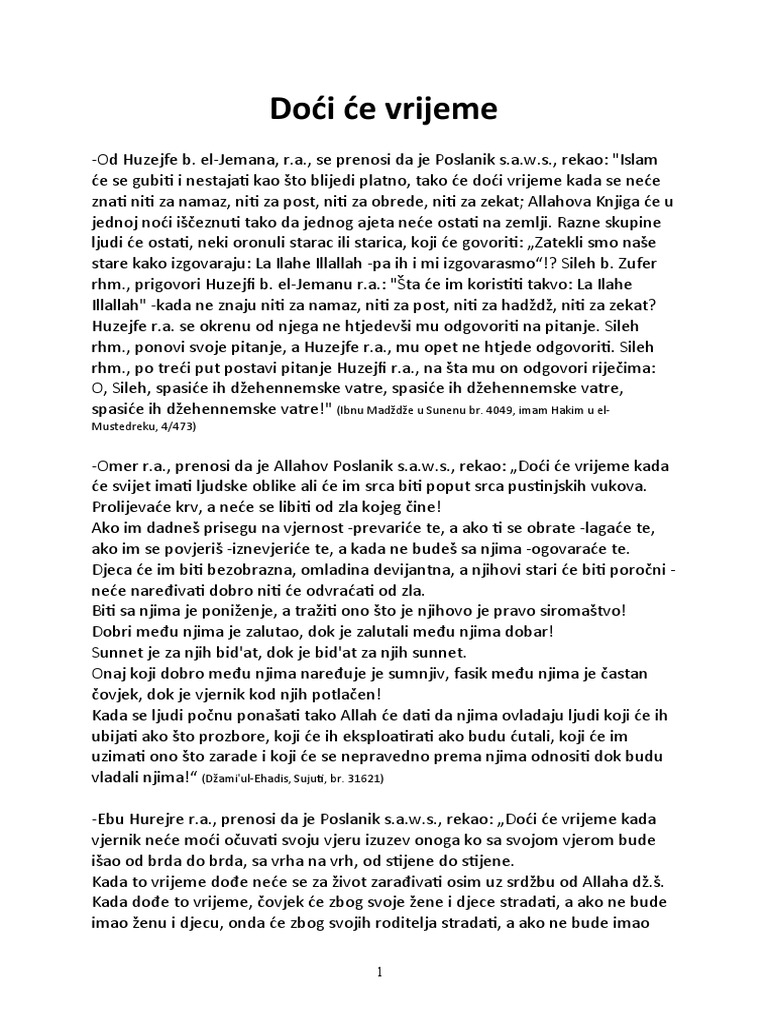 Doci Ce Vrijeme | PDF