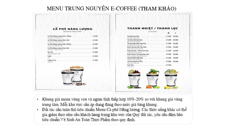 Trung Nguyen E-Coffee - Menu PDF | PDF