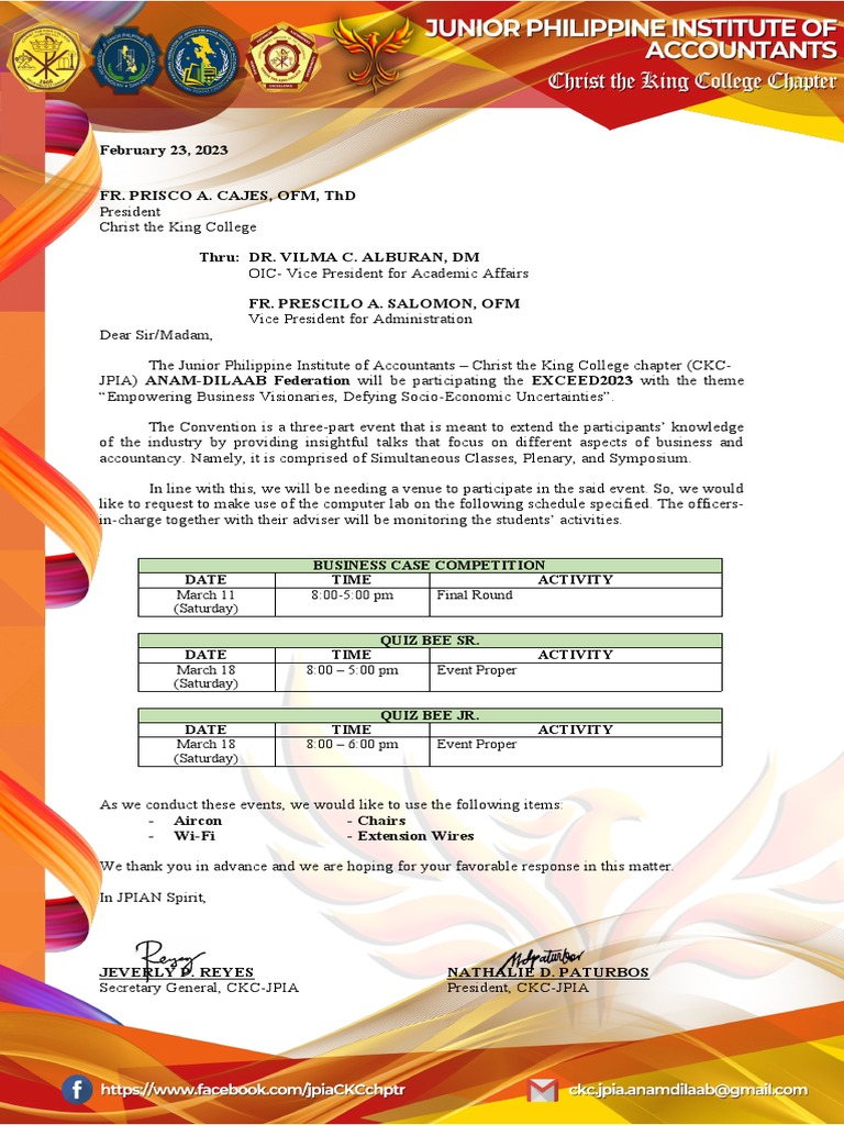 Comlab-Venue-Request-Letter.docx | PDF