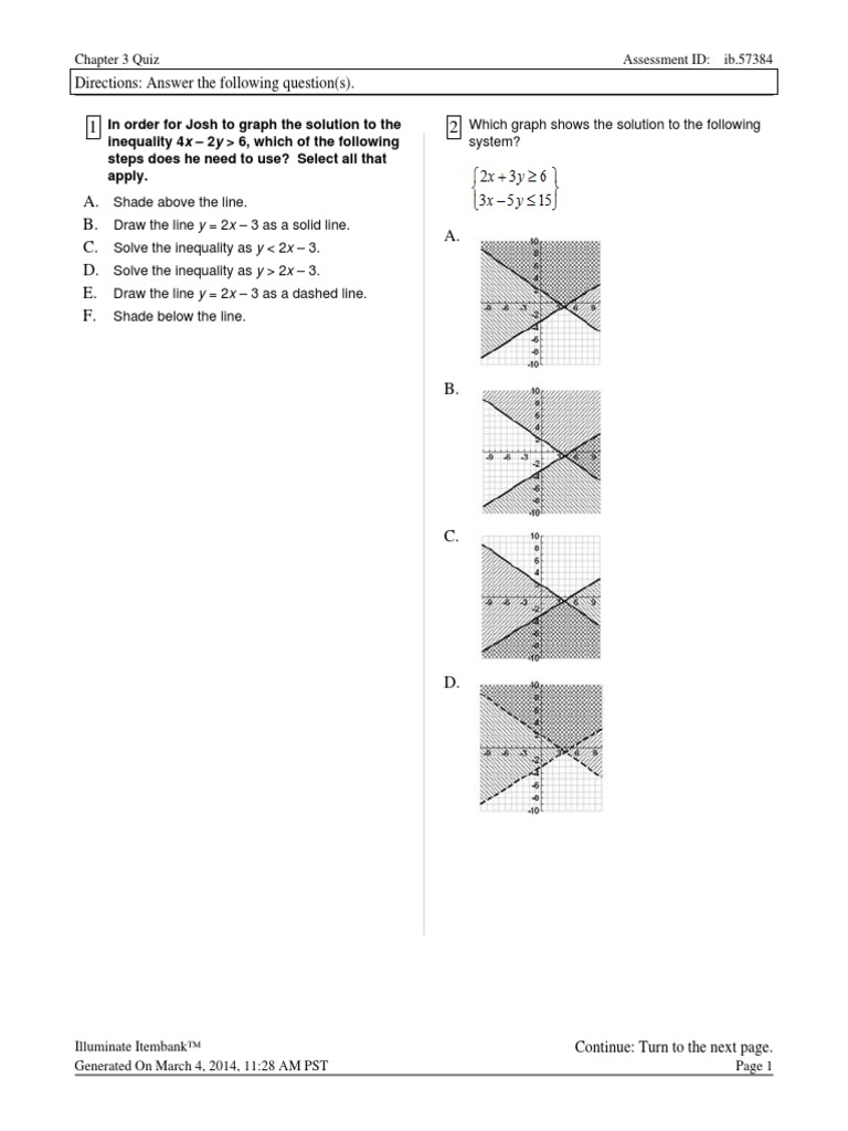 Chapter - 3 - Quiz 2 | Download Free PDF | Equations | Algebra