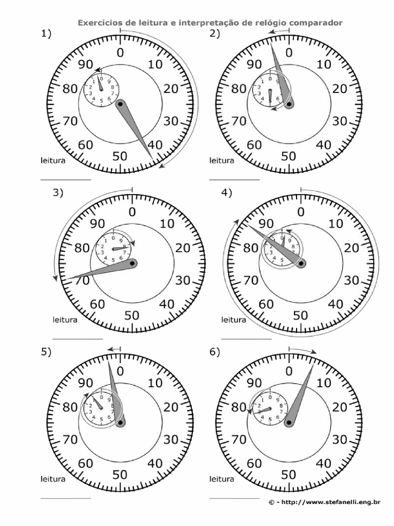 Exercicio Relogio Comparador Milimetro Polegada | PDF