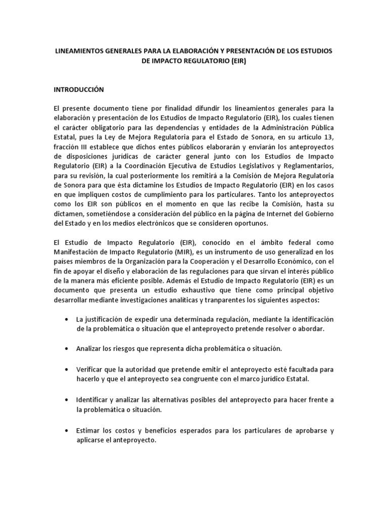 Lineamientos Generales para La Elaboracion y Presentacion de Los ... Lineamientos Generales para La Elaboracion y Presentacion de Los ...