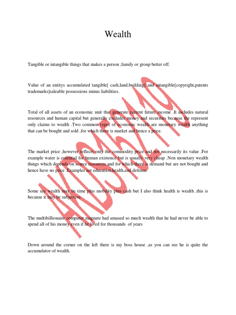Wealth PDF | PDF