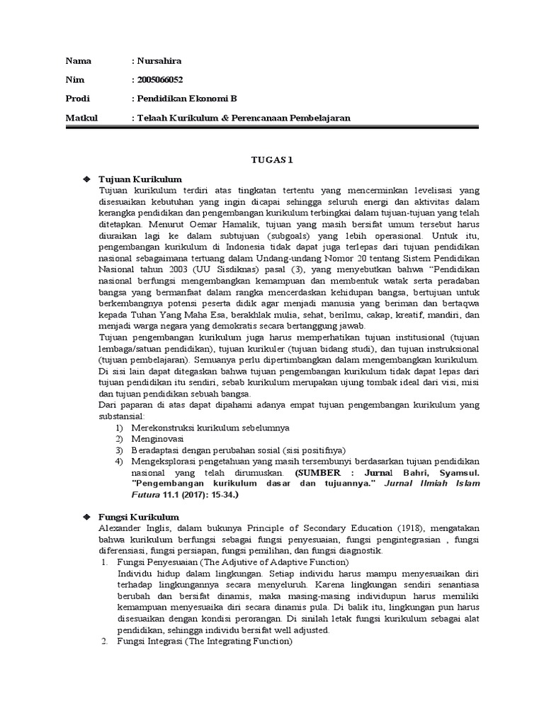 Telaah Kurikulum&perencanaan Pembelajaran | PDF
