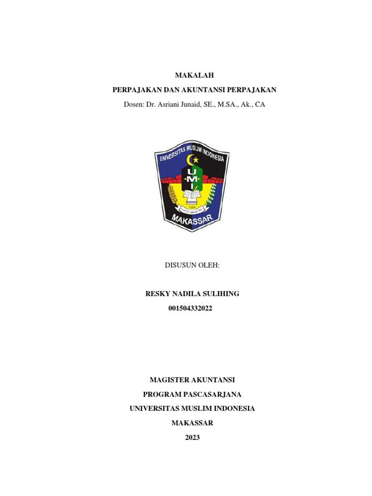 RPS 1 Akuntansi Perpajakan | PDF