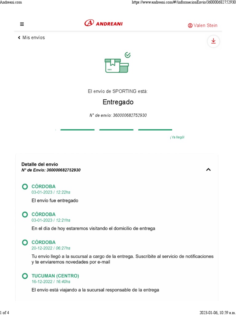 Andreani Reclamo | PDF