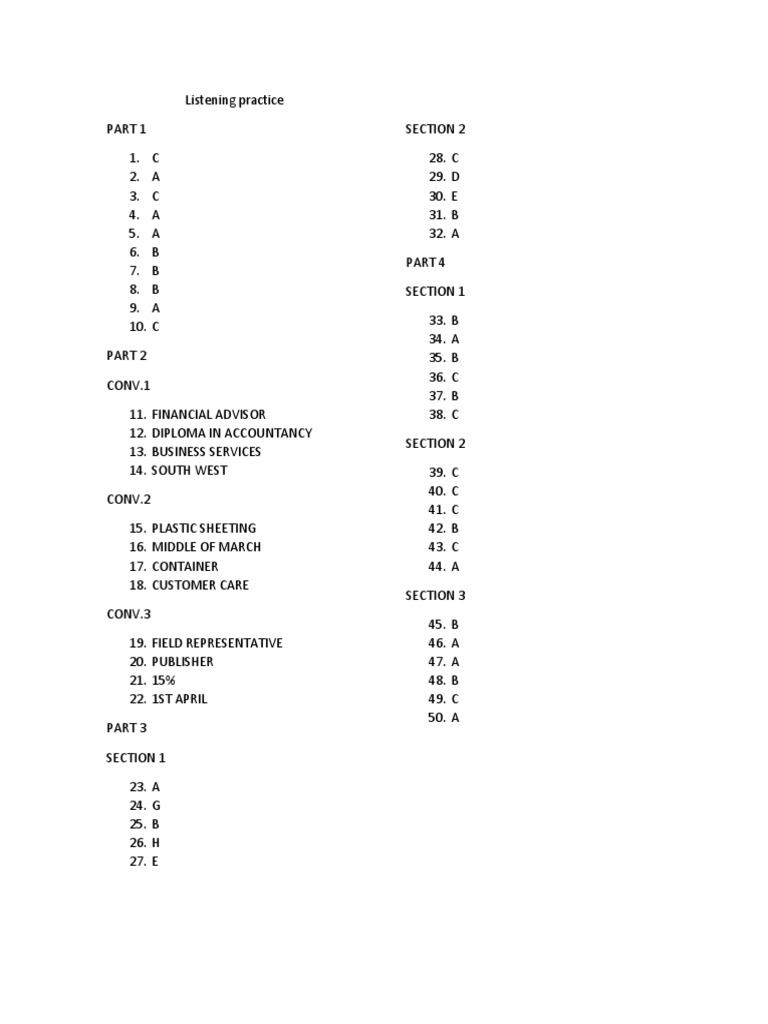 Listening Practice Essential Bulats | PDF