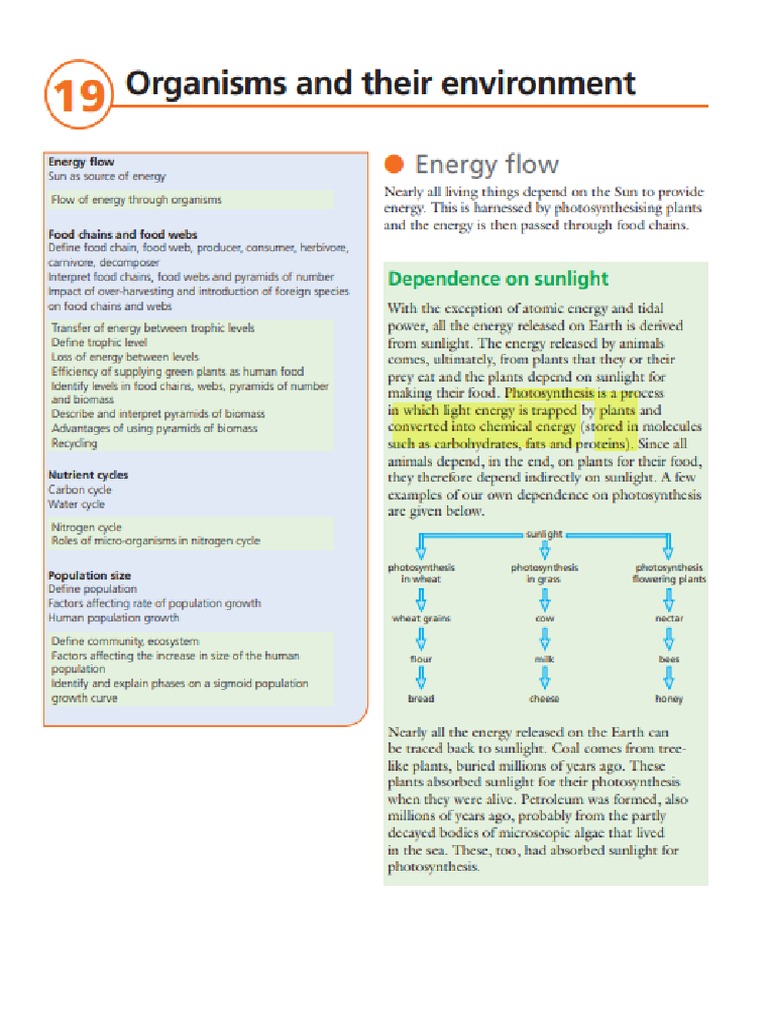 Organisms and Their Environment 1 | PDF