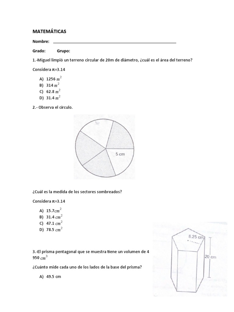 Examen Mate | PDF