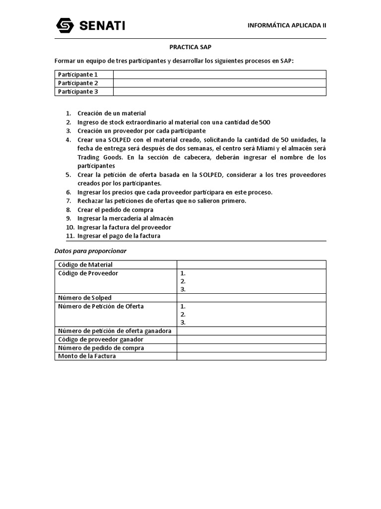 Practica SAP 202310 | PDF