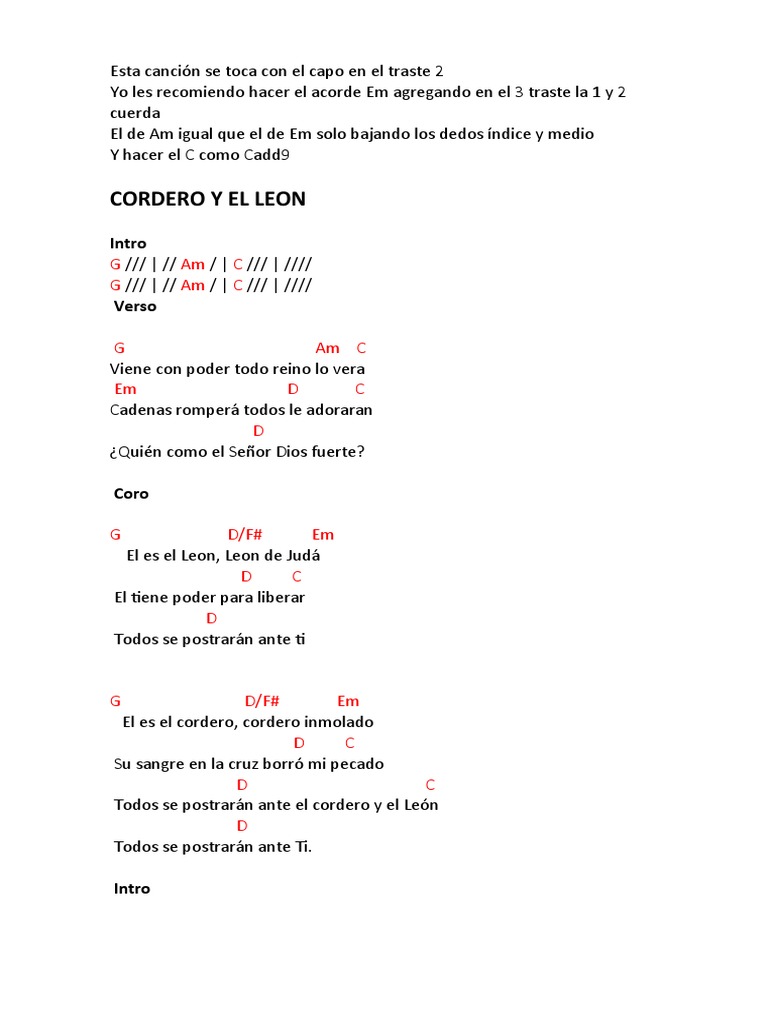 Cordero y El Leon | PDF