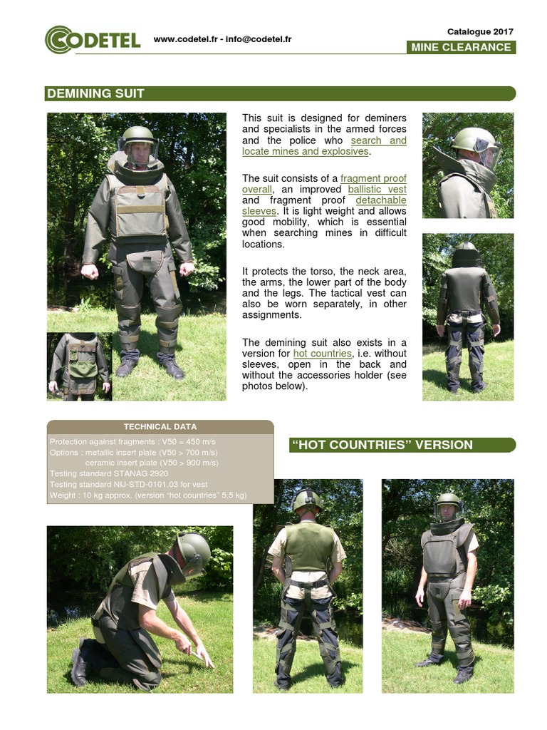Demining Suit for Armed Forces | PDF