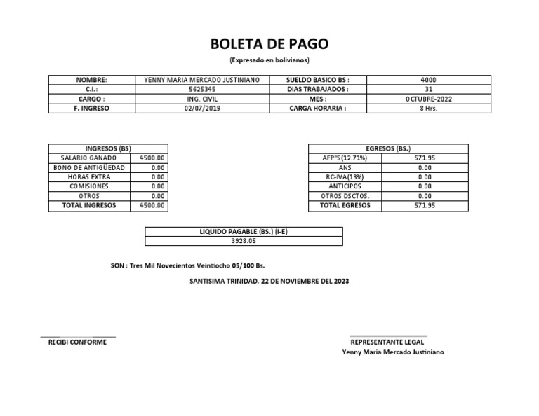 Boleta de Pago | PDF