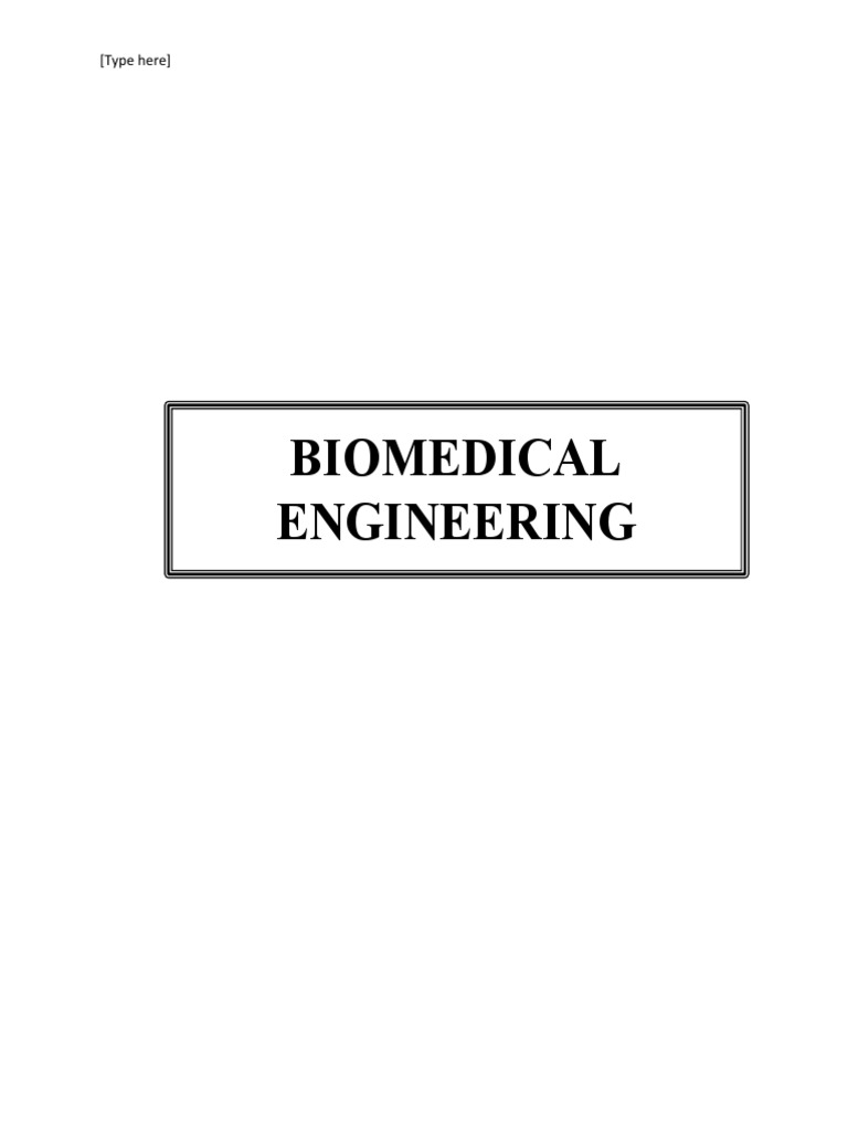 Biomedical Engineering Course Overview | PDF | Biomaterial ...