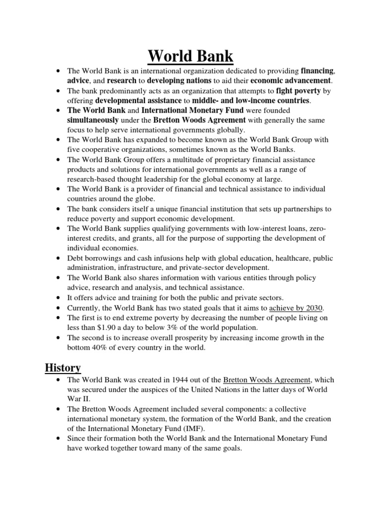 World Bank | PDF | World Bank | World Bank Group