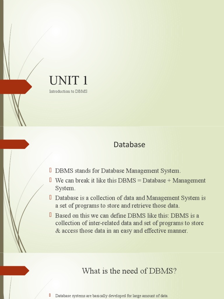 Introduction To DBMS | PDF | Databases | Relational Database