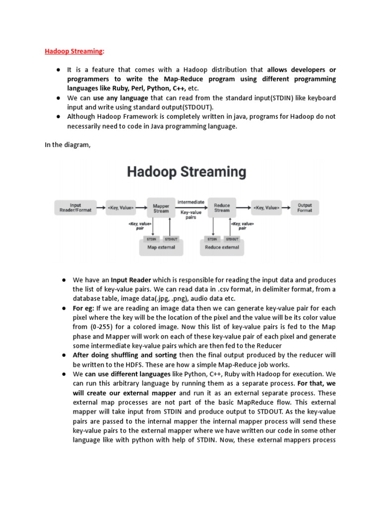 Unit 2 - From Hadoop Streaming PDF | PDF | Map Reduce | Apache Hadoop Unit 2 - From Hadoop Streaming PDF | PDF | Map Reduce | Apache Hadoop