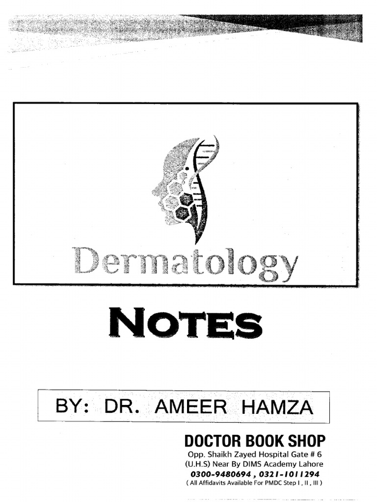 Dermatology Handwritten Notes | PDF