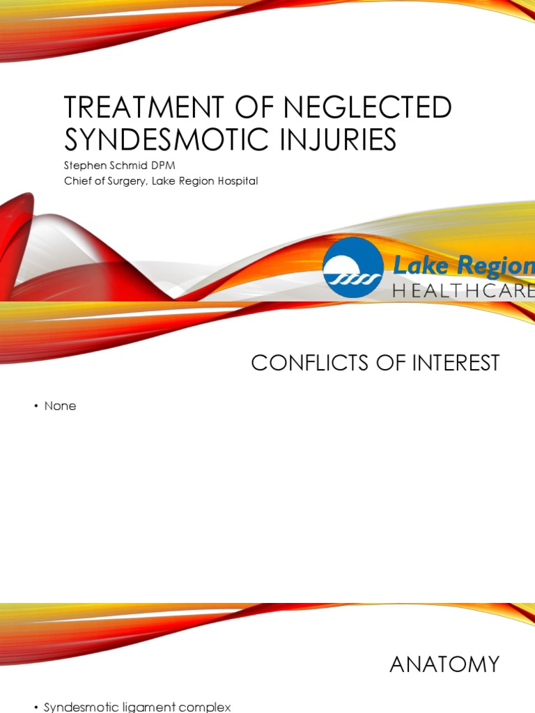 Syndesmotic Fusion for Chronic Injuries | PDF | Ankle | Anatomical ...
