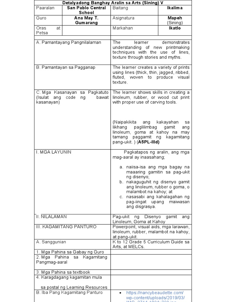 DLP #3 Arts - Q3-Week 3 | PDF