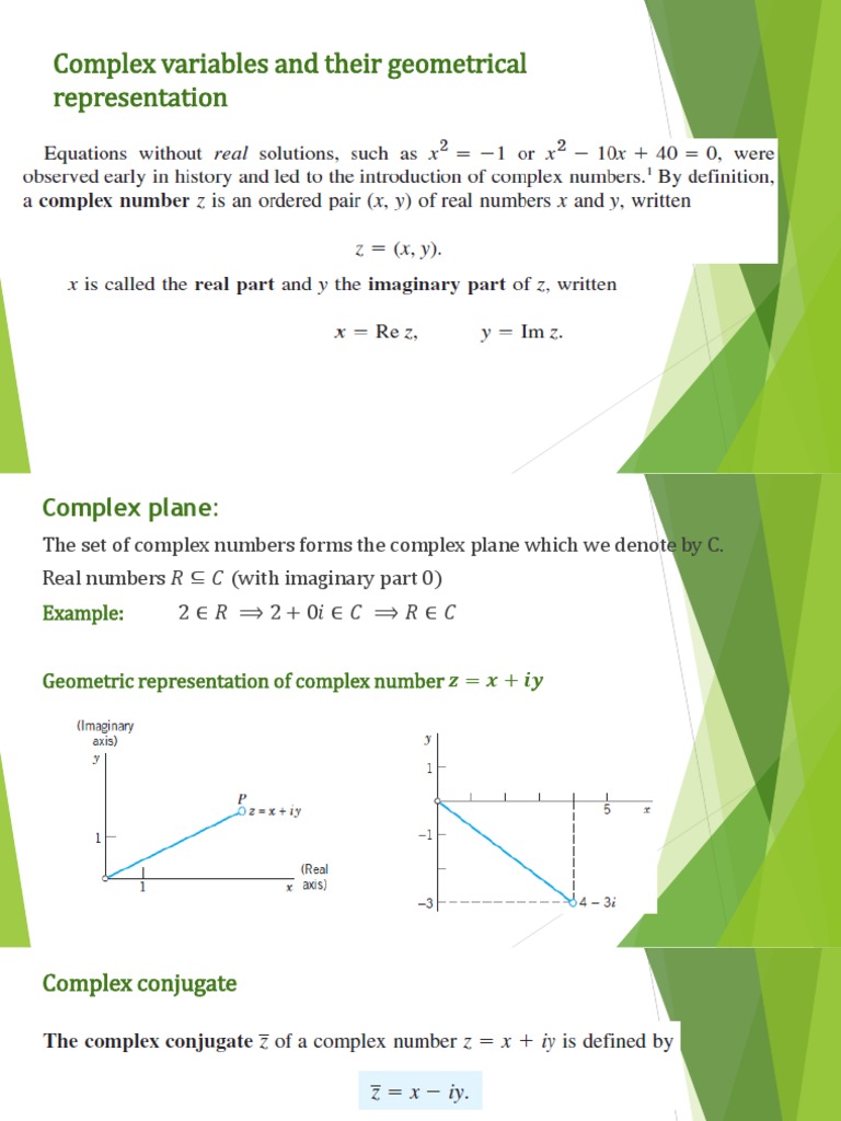 Geometric Representation of Complex Numbers | PDF | Complex Number ...