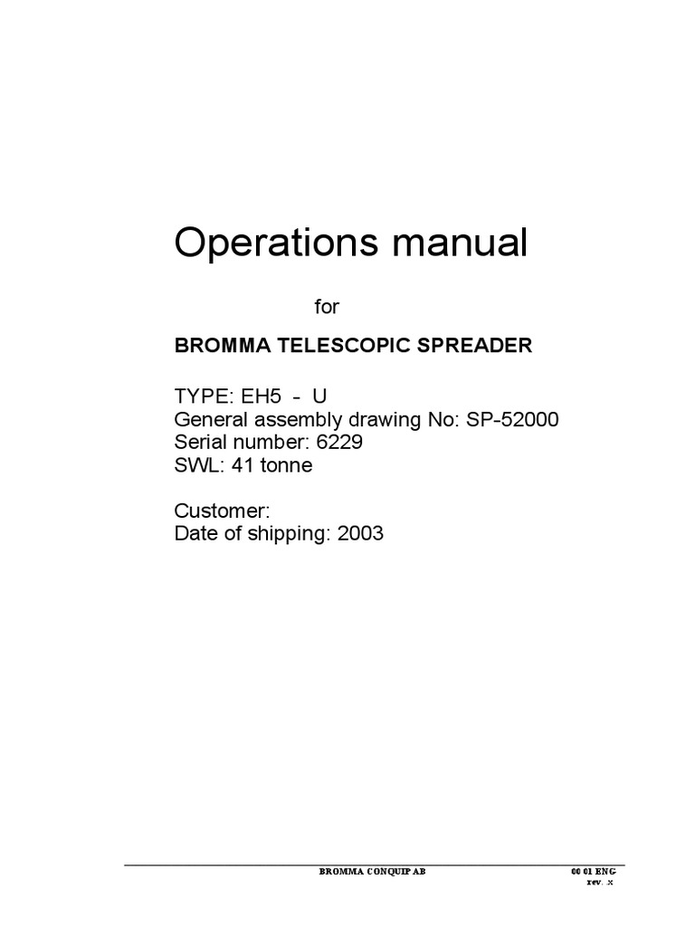 EH5-U 6229 - en - Spreader New Gottwald PDF | PDF | Pump | Valve