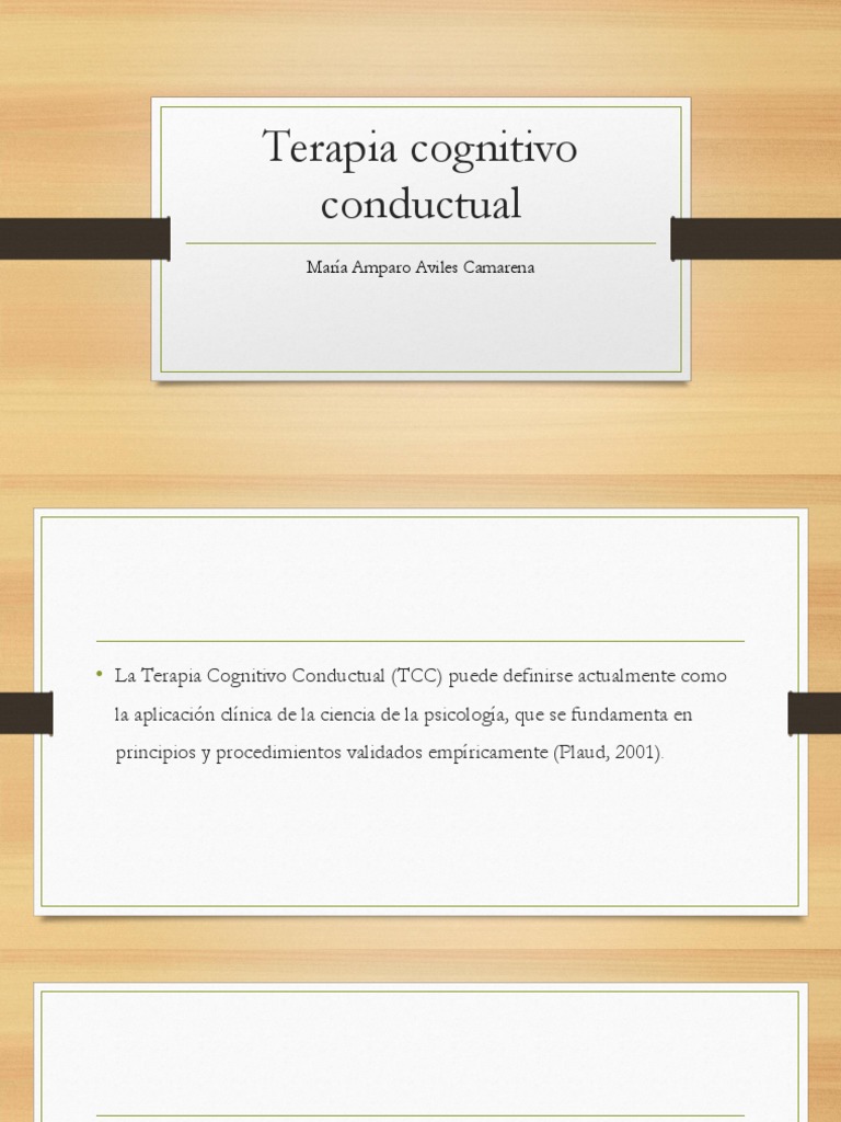 Terapia Cognitivo Conductual | PDF | Terapia de conducta cognitiva | Comportamiento