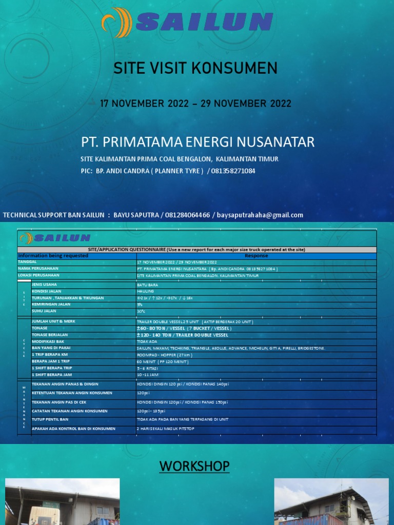 PT Primatama Energi Nusantara (Hauling) | PDF